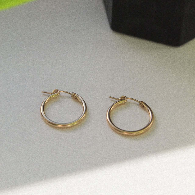 14K Gold Hoop Earrings l Gold Earrings l Dainty Gold Hoops – Jewellery Hut
