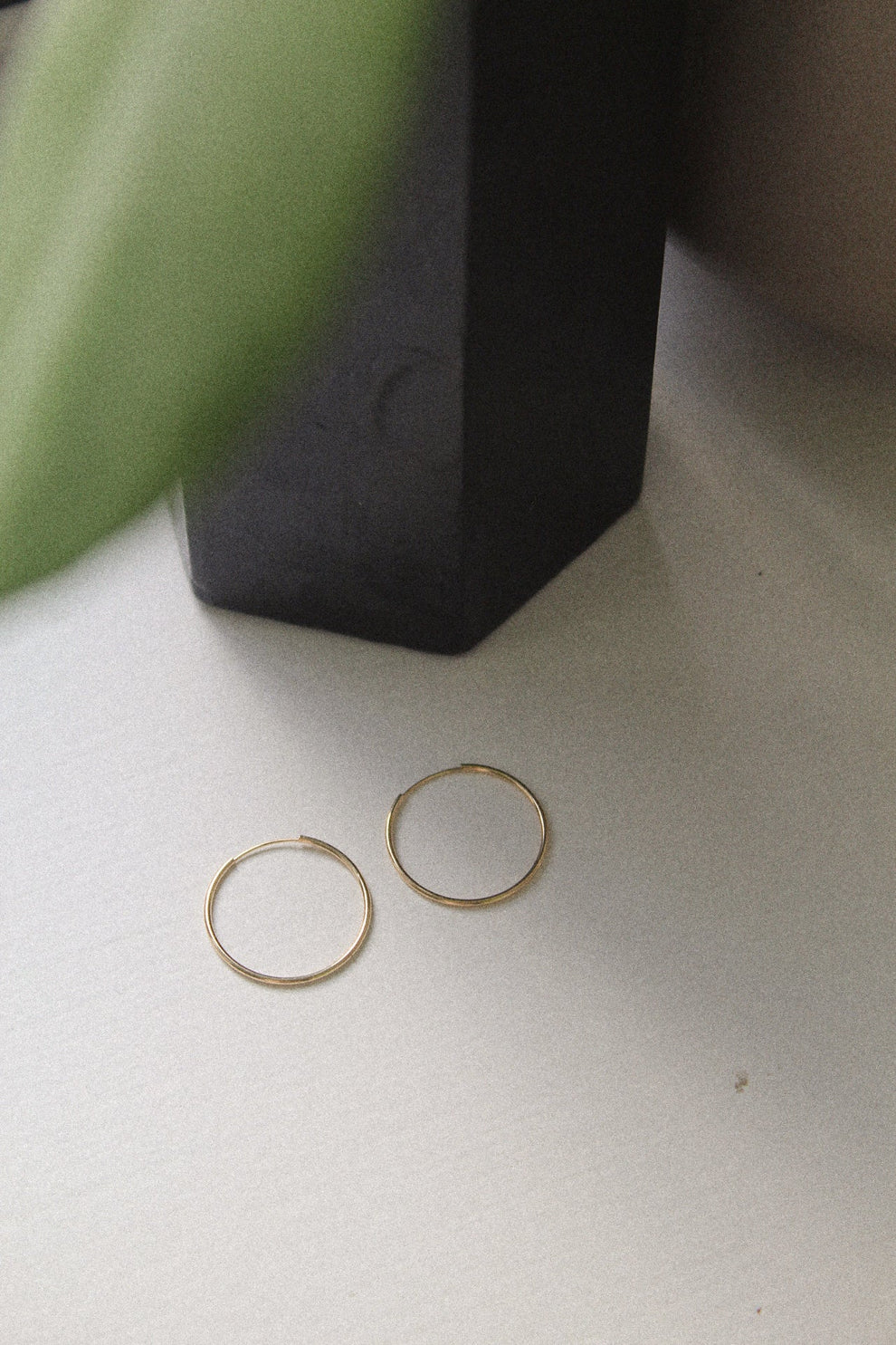 14K Solid Gold 20MM Hoops l Large Hoop Earrings l Gold Hoop Earrings ...